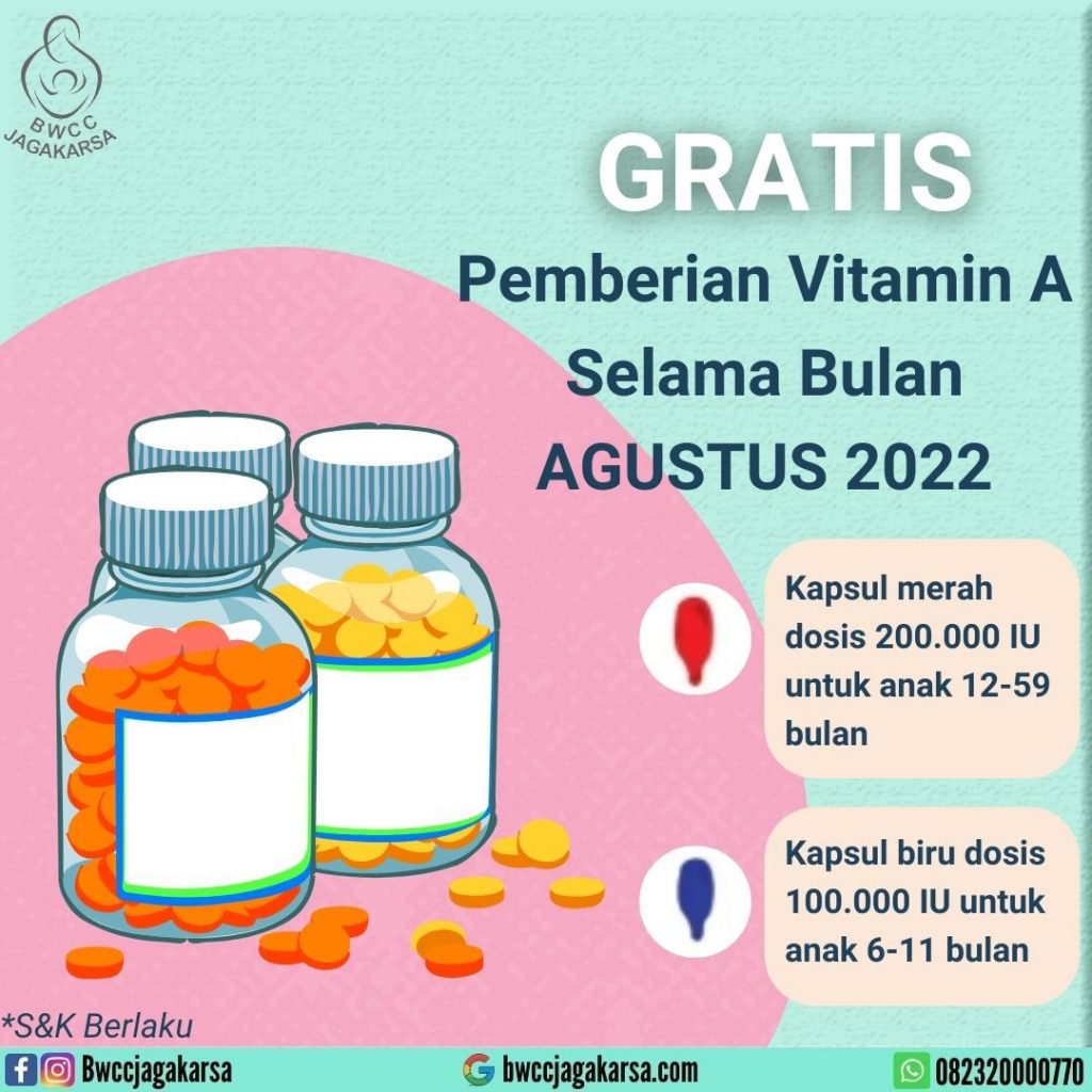 Vitamin A Gratis Selama Bulan Agustus - BWCC Jagakarsa